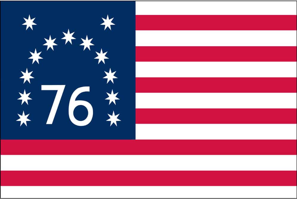 Bennington Flag (1777): The Famous 76 Flag unfurled by Fillmore – USA ...
