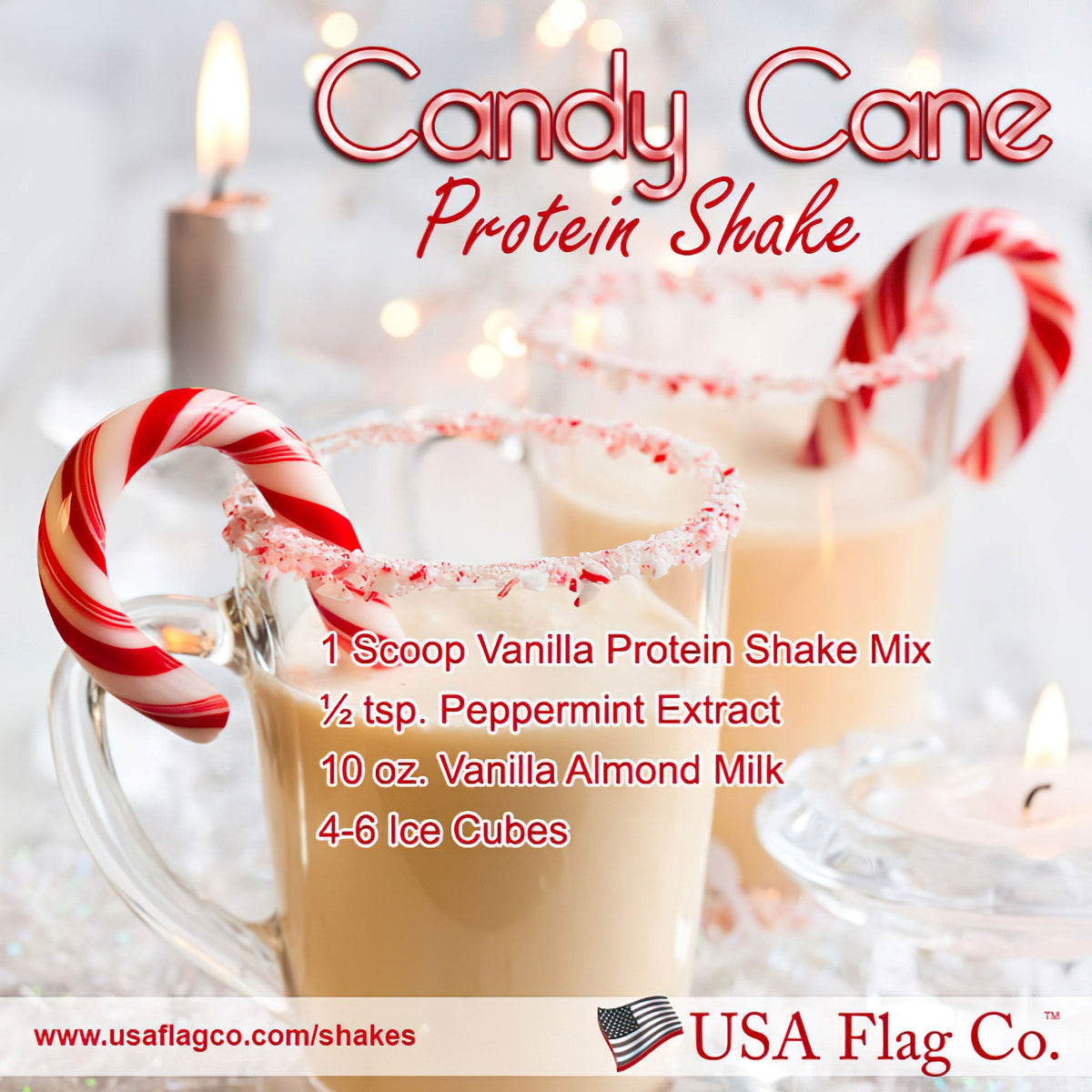 Indulge in the Ultimate Candy Cane Protein Shake – USA Flag Co.
