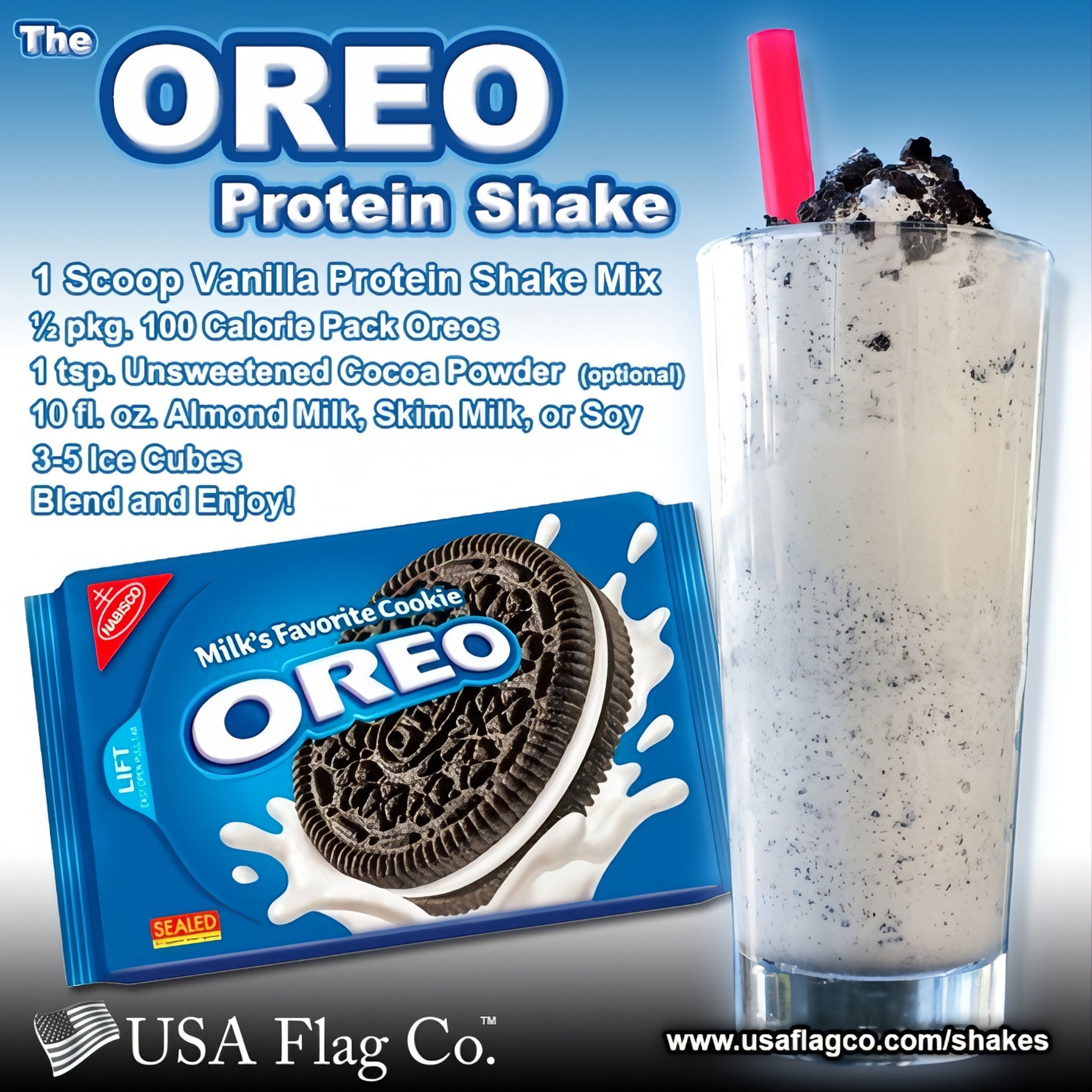 How to Make the Best OREO Protein Shake Recipe – USA Flag Co.