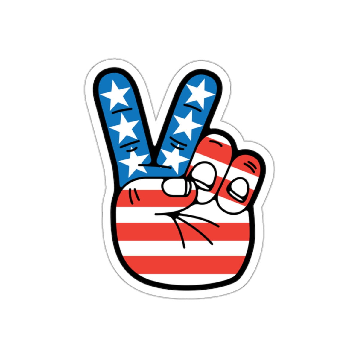 American Peace Hand Symbol American Flag Peace Sign Hand Etsy