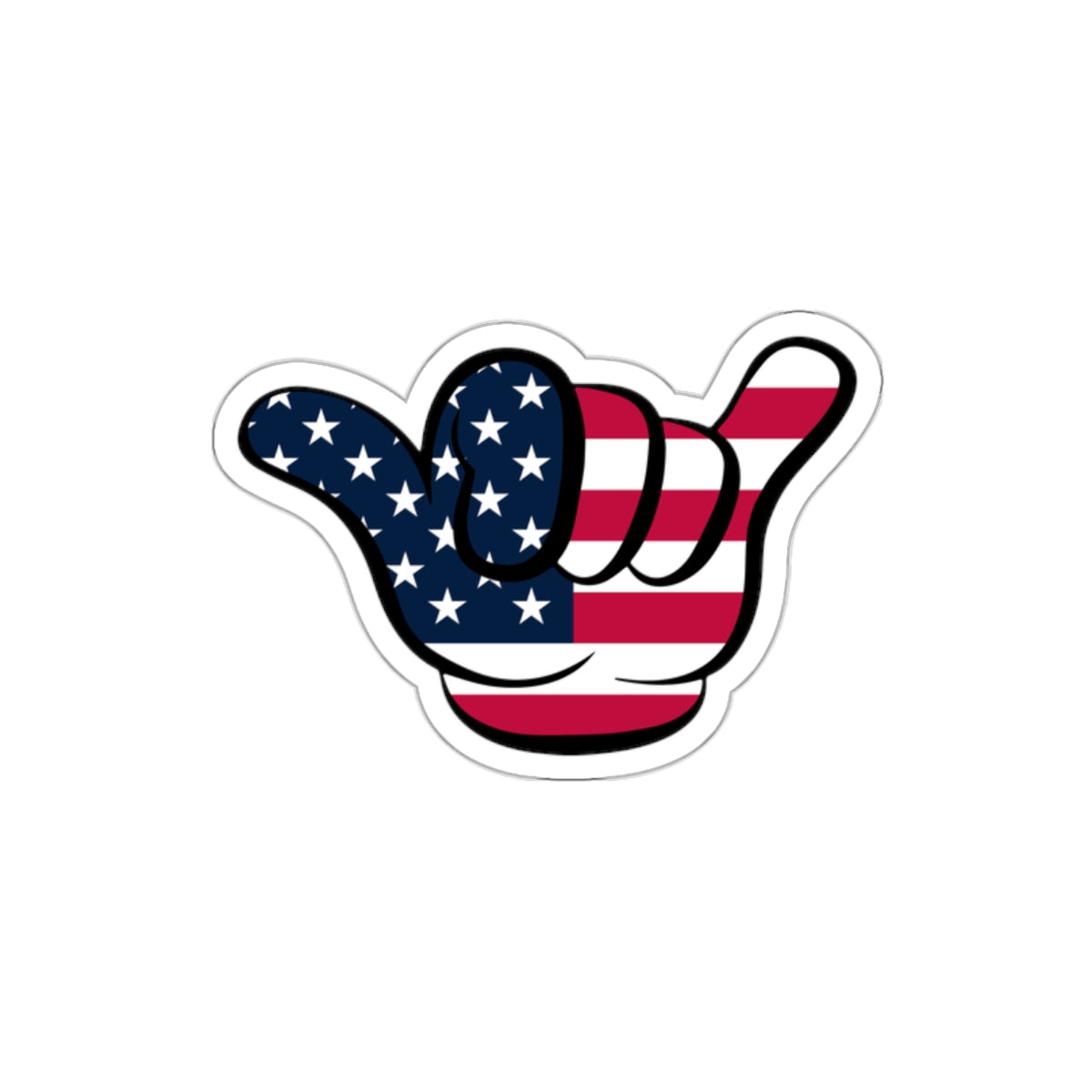 American Flag Hang Loose Hand Sign Decal (indoor and outdoor use) – USA ...