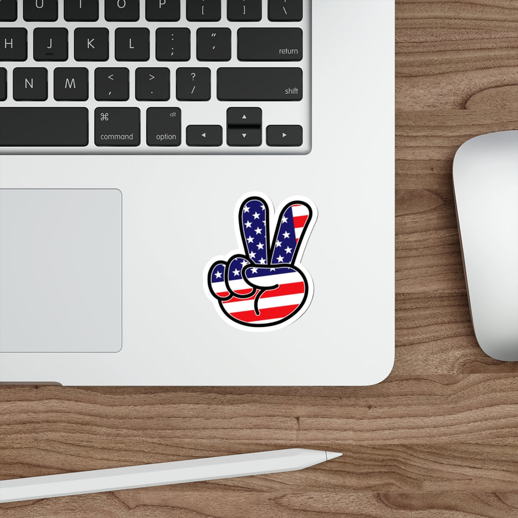American Peace Sign Decal (indoor and outdoor use) – USA Flag Co.