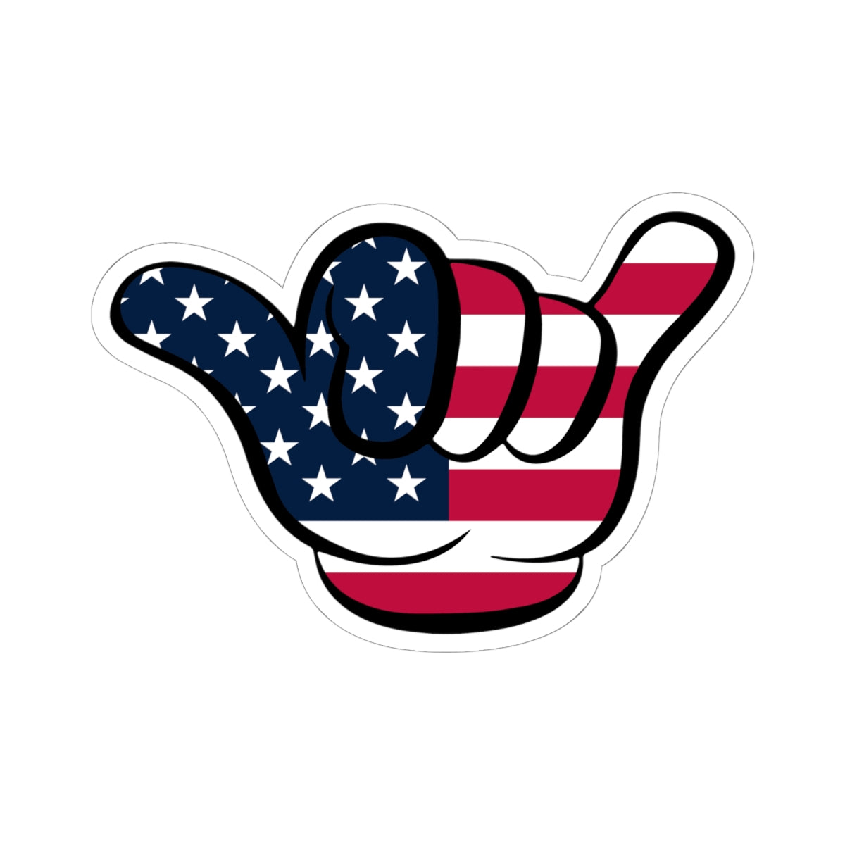 American Flag Hang Loose Hand Sign Sticker – USA Flag Co.