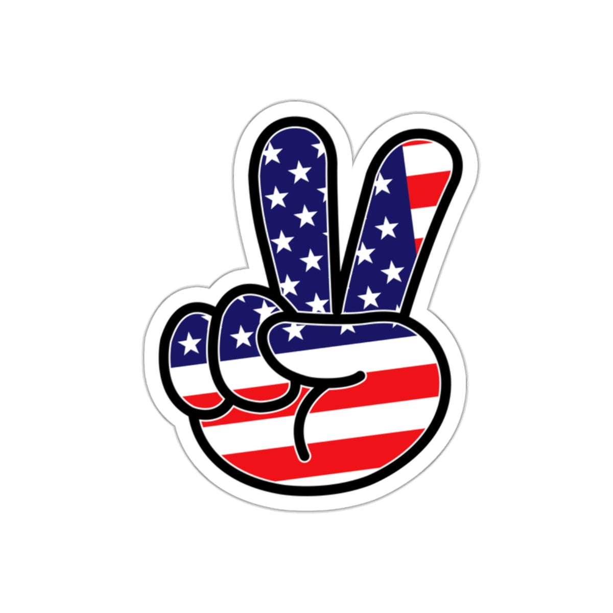 American Peace Sign Decal (indoor and outdoor use) – USA Flag Co.