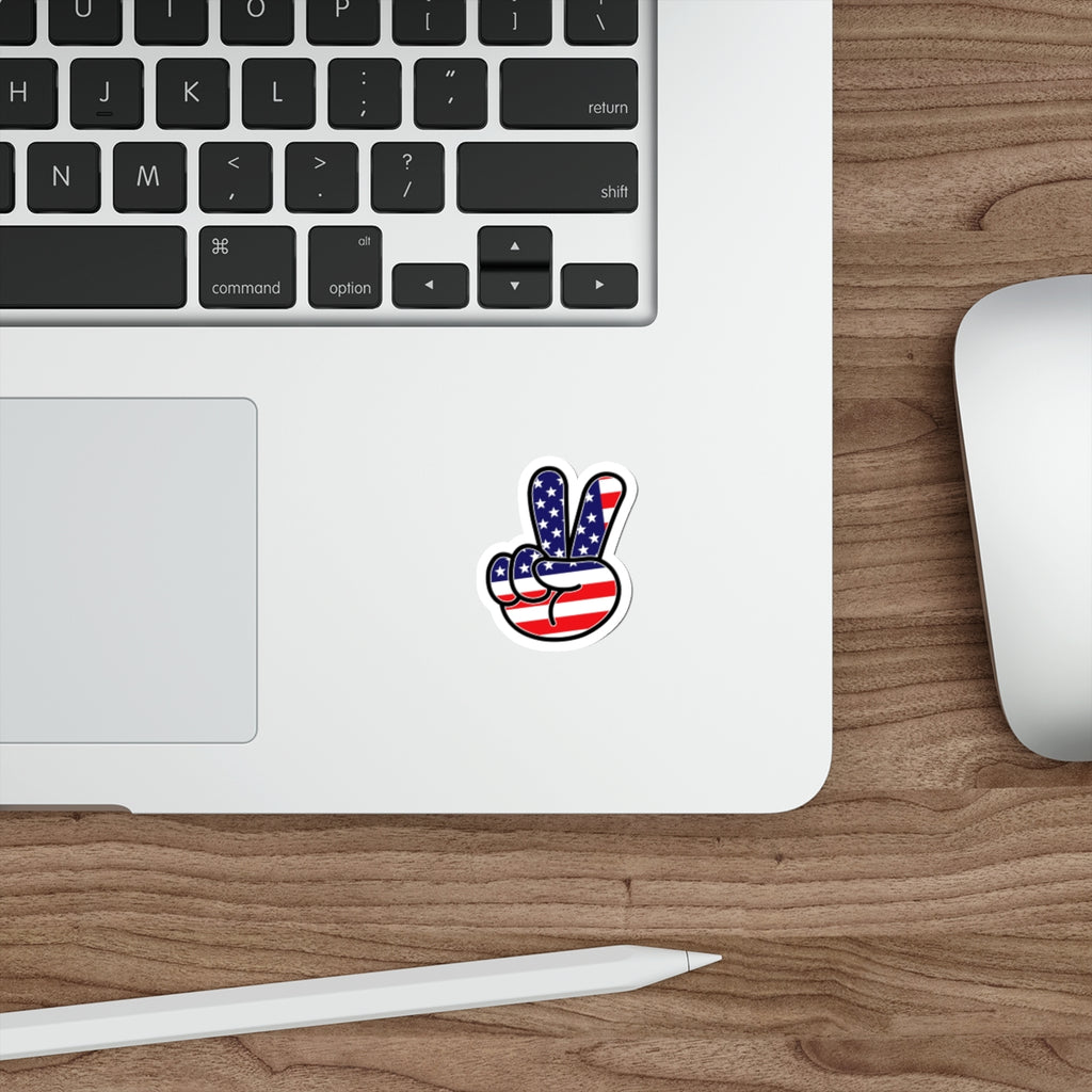 American Peace Sign Decal (indoor and outdoor use) – USA Flag Co.