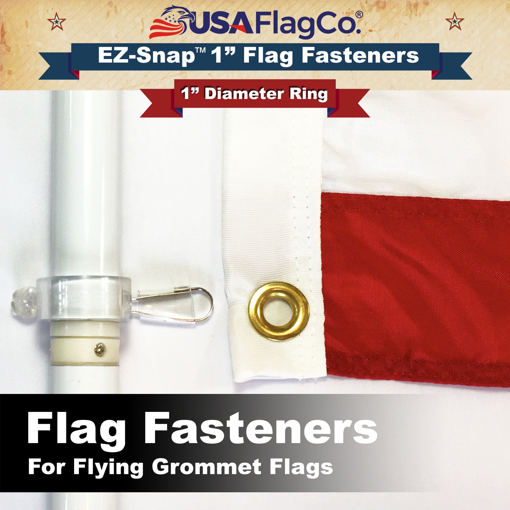 EZ-Snap™ Flag Fasteners: Effortless Flag Flying for Every Patriot ...