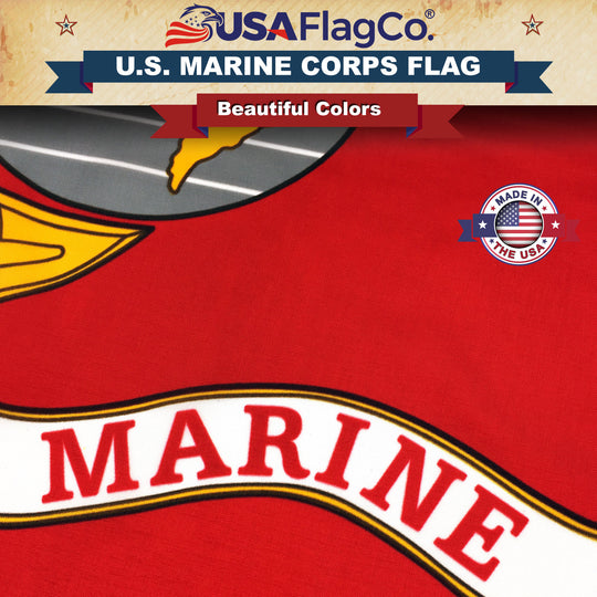 Official USMC Flag: 100% USA Made | Buy Marine Corps Flag – USA Flag Co.