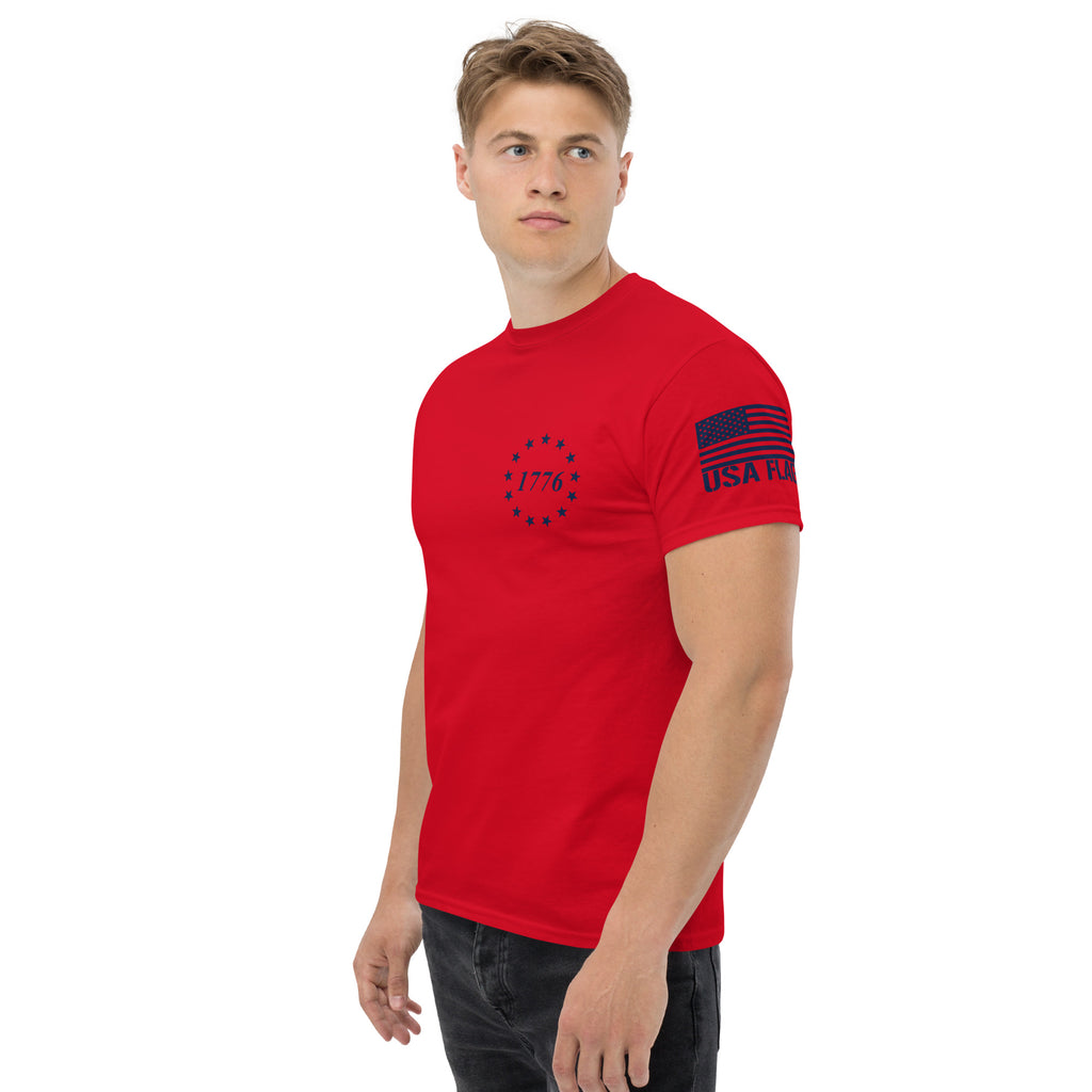 USA Flag Blue College Font T-Shirts | Unisex Tees | Gildan 5000 – USA ...