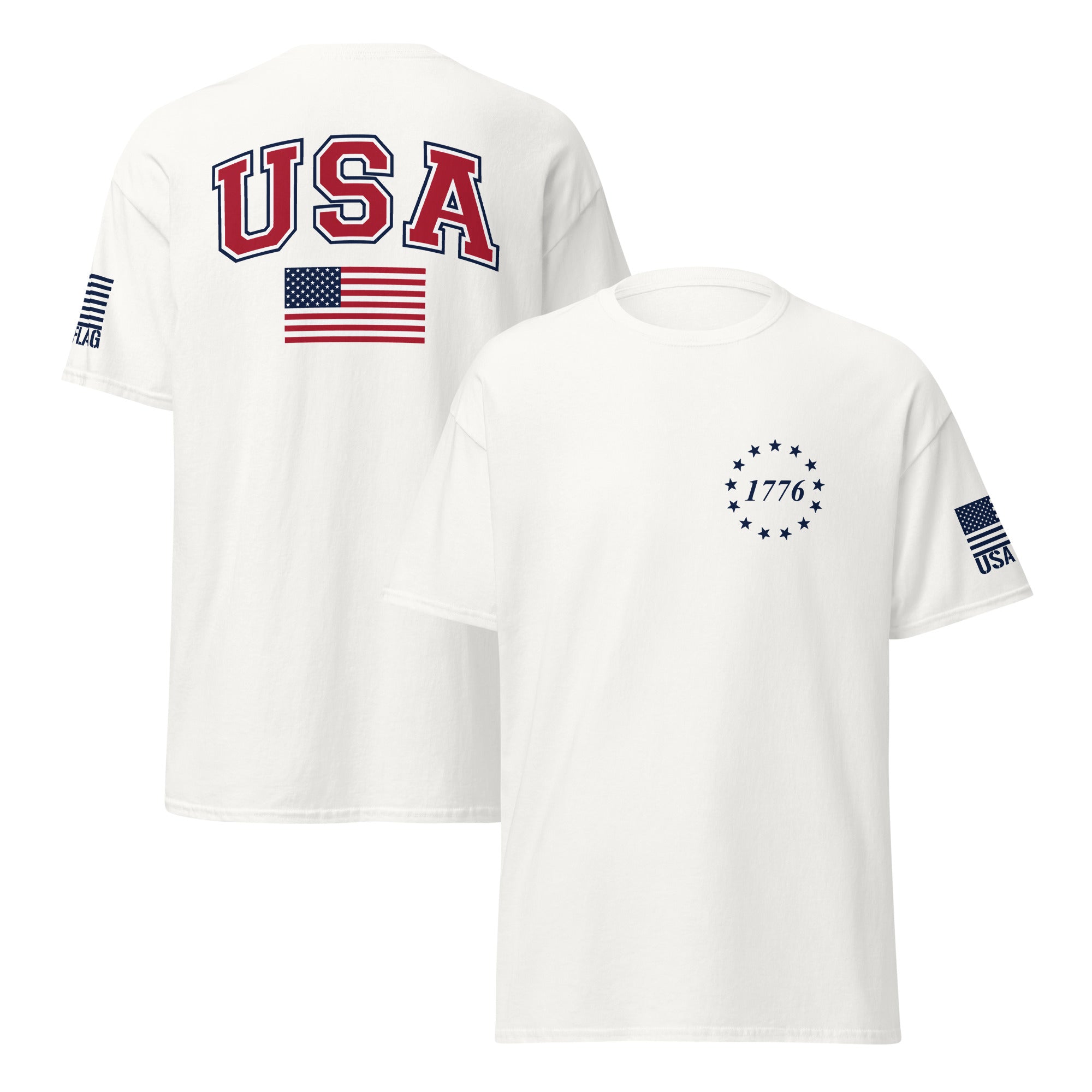 USA Flag T-Shirts | Red, White & Blue | Unisex Tees | Gildan 5000 – USA ...