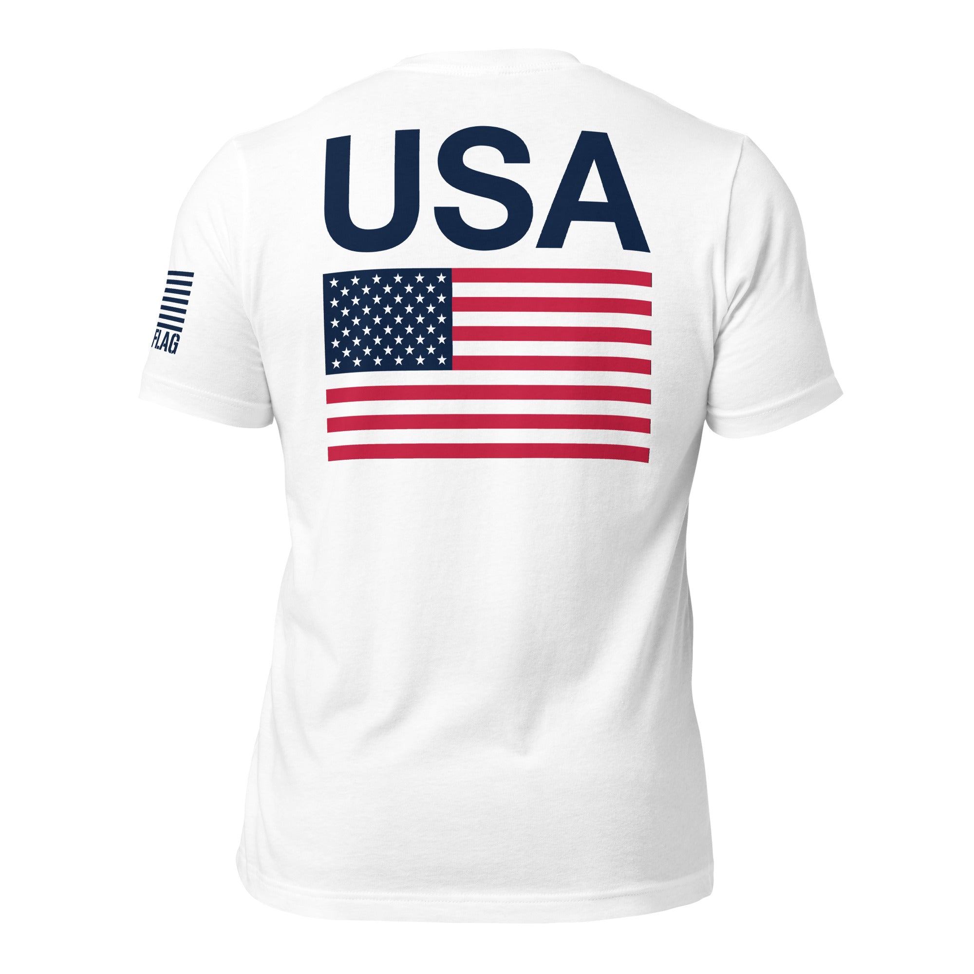 USA Flag T-Shirt Back-Side Logo | Unisex T-Shirts | DTF Printing – USA ...
