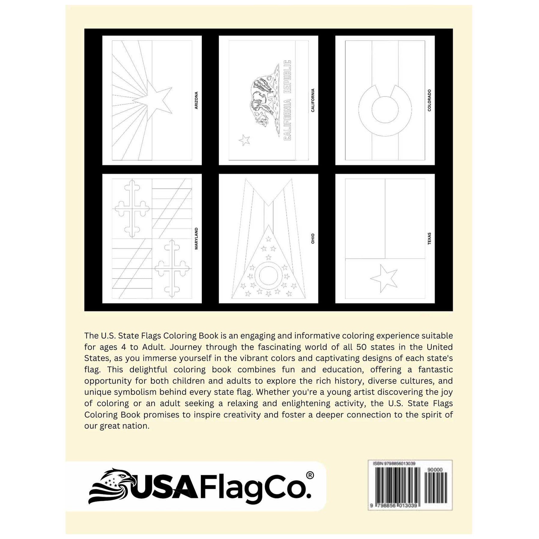 U.S. State Flags Coloring Book by Kevin Vokes | USA Flag Co.
