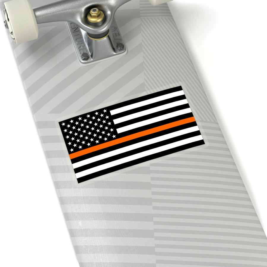 Thin Orange Line Flag Sticker – USA Flag Co.