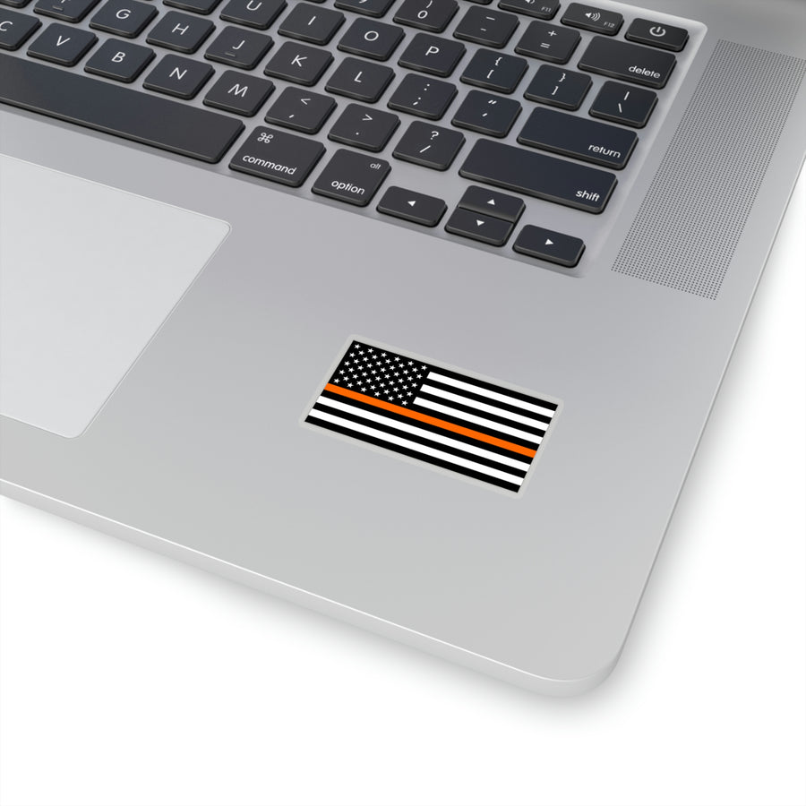 Thin Orange Line Flag Sticker – USA Flag Co.