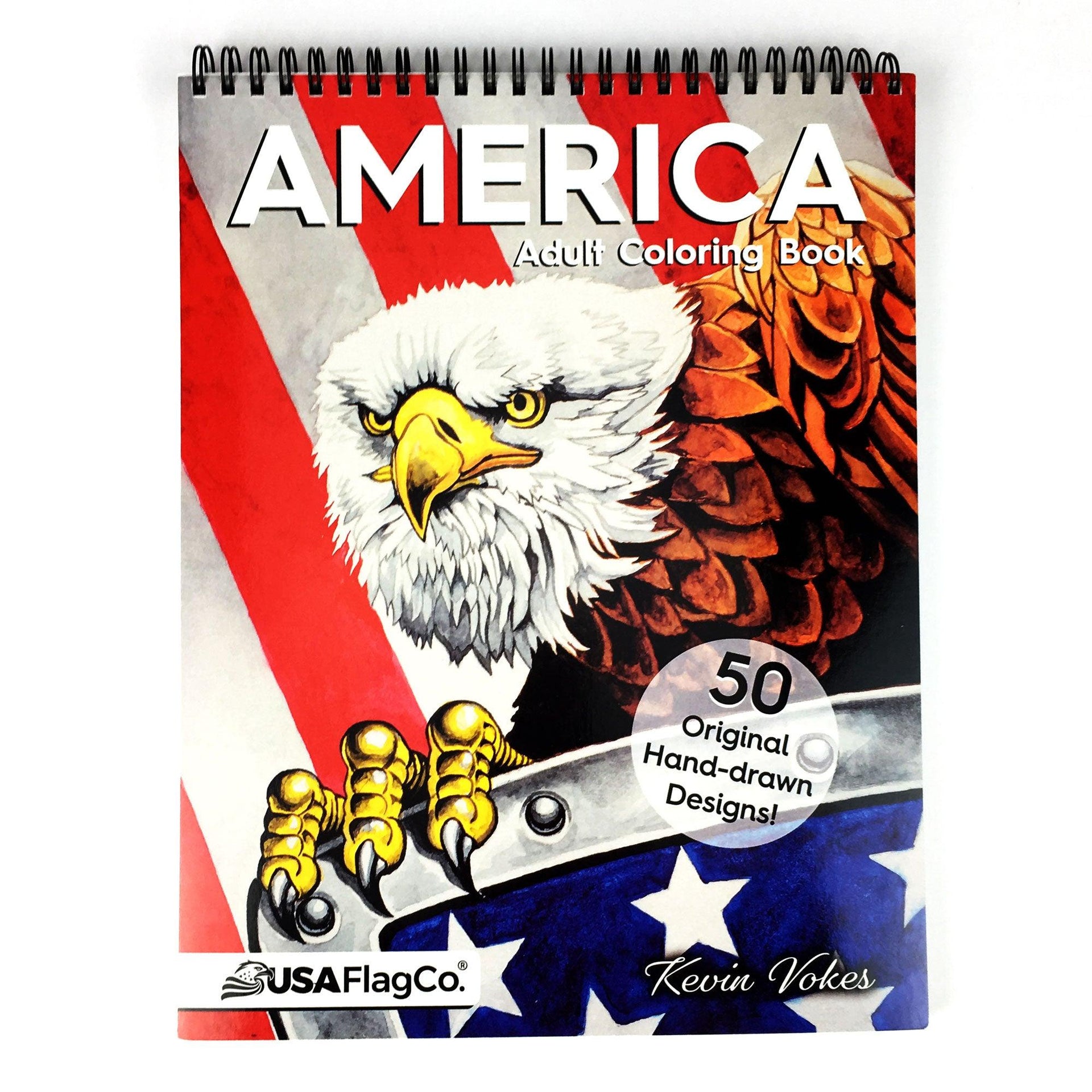 usa flag coloring book