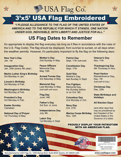 Bulk Nylon American Flags 3x5 foot | Made in America – USA Flag Co.
