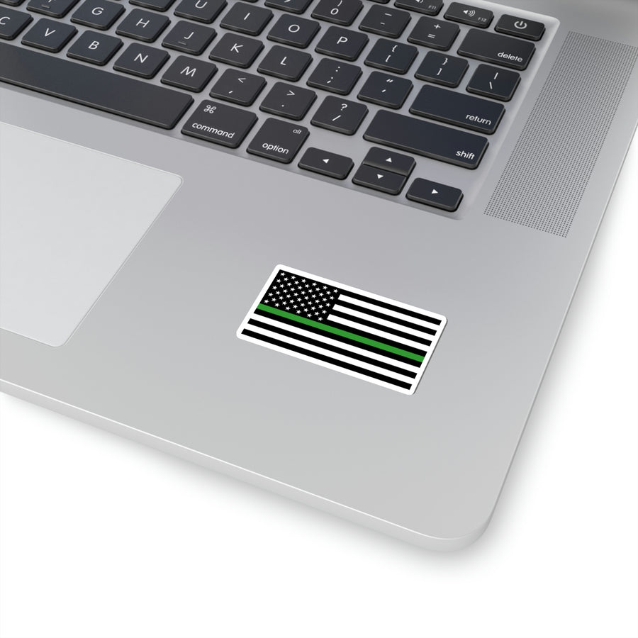 Thin Green Line Flag Sticker – USA Flag Co.