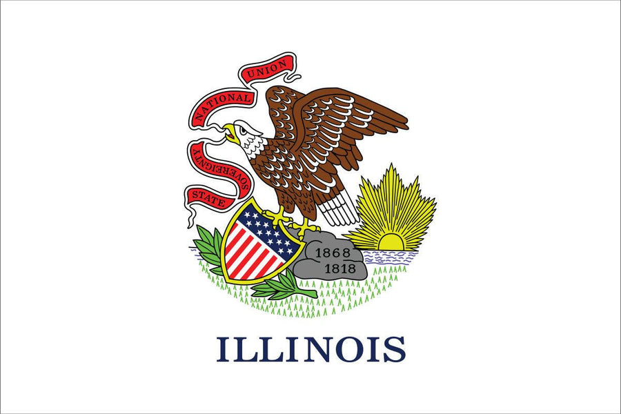 Illinois Flag - Outdoor State Flags (Made in the USA) by USA Flag Co.