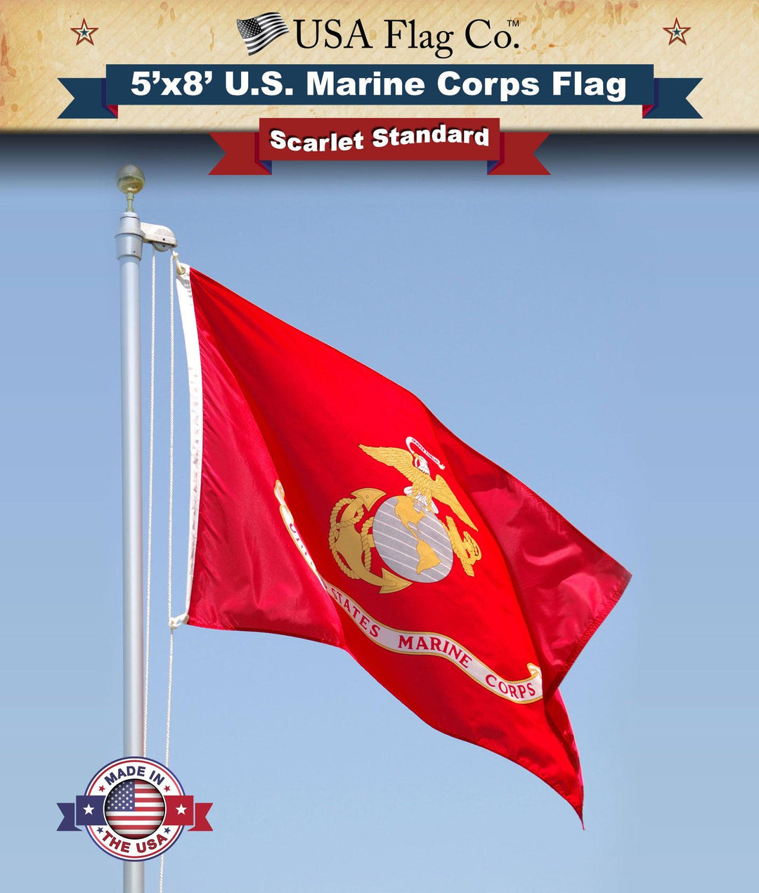 Usmc Flag Colonel U.S. Army Veteran Flag 3x5 Ft Outdoor American Eagle