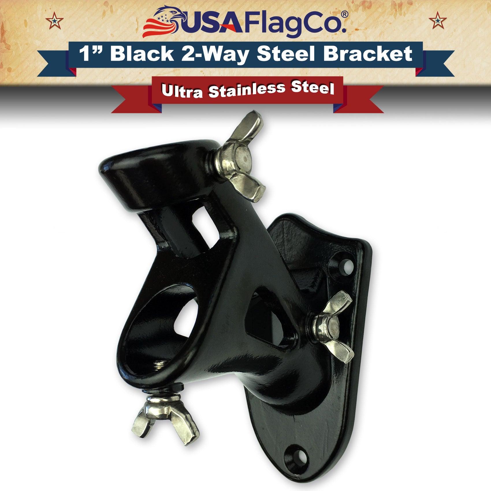 TITAN™ Black: Strong & Elegant Flag Bracket | USA Flag Co.