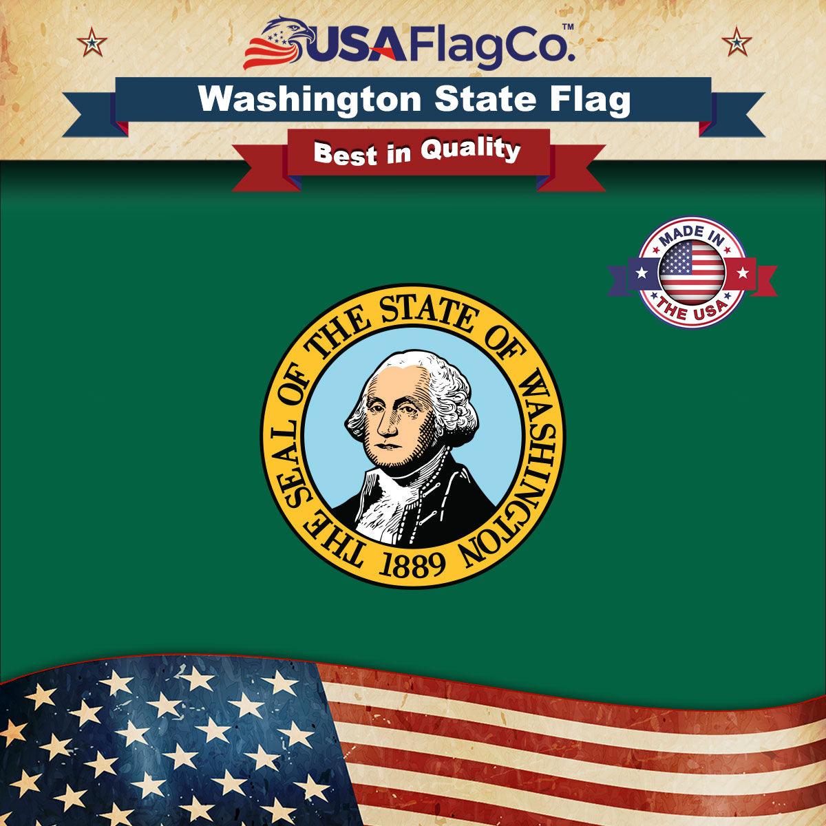 Washington Flag - Outdoor State Flags (Made in USA) by USA Flag Co.